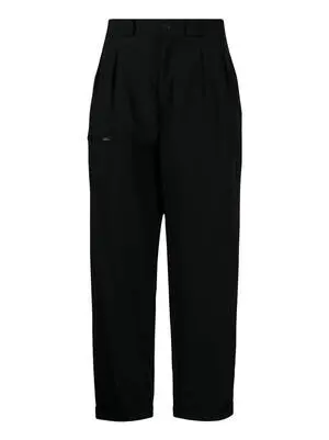 Yohji Yamamoto Straight-leg Wool Trousers - Black
