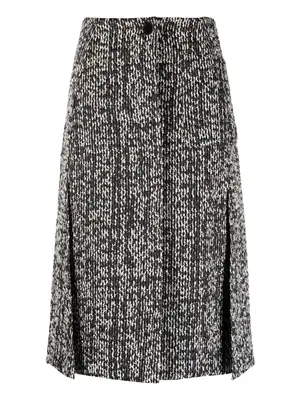 LANVIN Lanvin Textured-Finish Mid-Rise Skirt