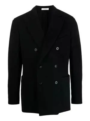 Boglioli Double-breasted Peak-lapels Blazer - Black