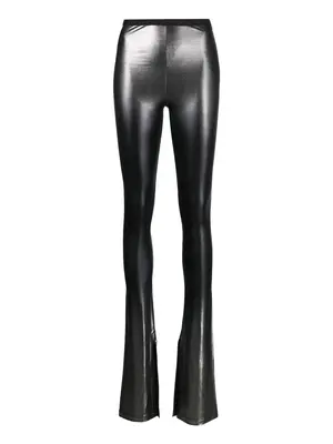 Rick Owens Carmen Metallic Flared Trousers - Silver