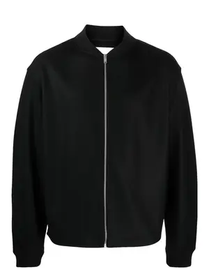JIL SANDER Band-collar Wool Bomber Jacket - Black