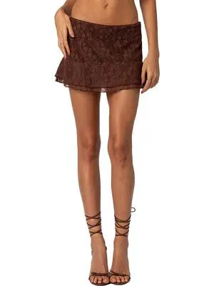 EDIKTED EDIKTED Lyra Stretch Lace Miniskirt