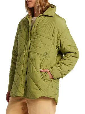BILLABONG Transport Water Resistant Shacket Green Eyes
