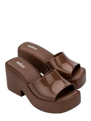 Melissa Posh Platform Slide Sandal - Brown
