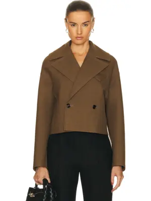 BOTTEGA VENETA Bottega Veneta Structured Wool Cropped Jacket