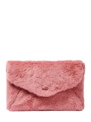 Max Mara Alpaca, Wool, And Silk Teddy Clutch - Pink