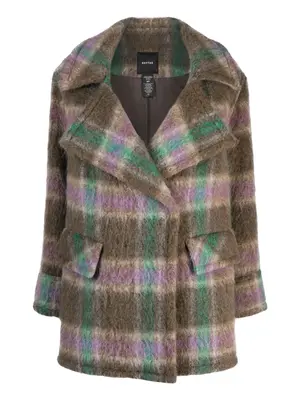 Smythe Plaid Check Double-breasted Coat - Grey