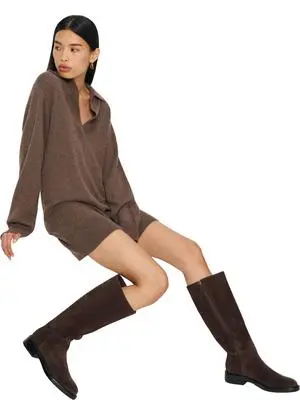 REFORMATION Nancy Knee Boot Leather - Brown