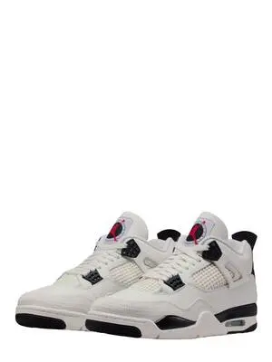 JORDAN Air 4 Retro Basketball Sneakers - Sail/black/university Red