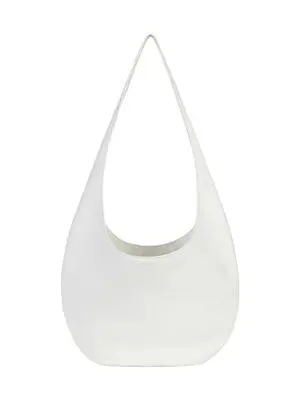 WE-AR4 The H Leather Hobo Bag - Cotton White