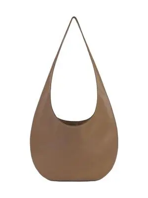 WE-AR4 The H Leather Hobo Bag - French Grey