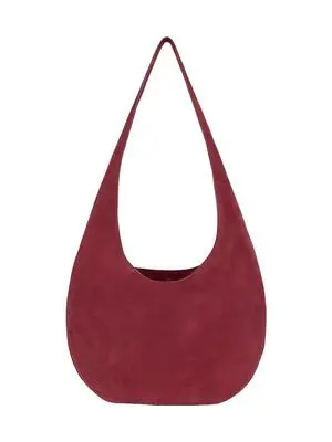 WE-AR4 The H Leather Hobo Bag - Maroon