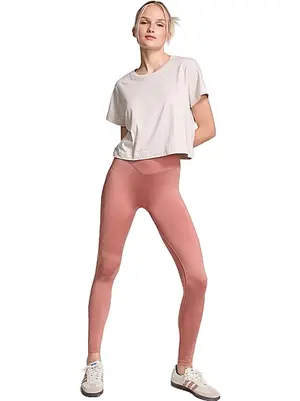 Pink Seamless Classic Leggings Beige