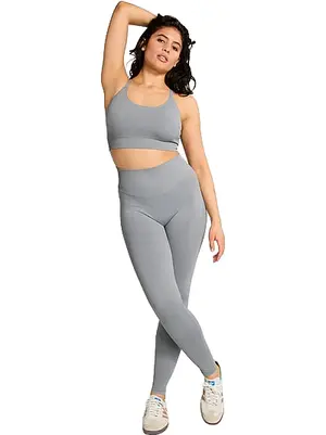Pink Seamless Classic Leggings Grey