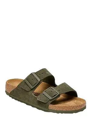 Pink Birkenstock Arizona Suede Sandals - Green