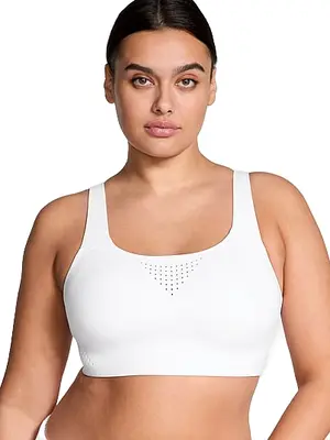 Victoria's Secret Vsx Featherweight Max Sports Bra - White,ivory