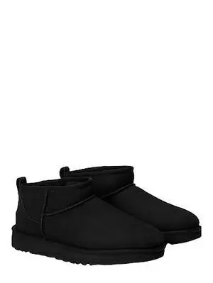 Pink Ugg® Classic Ultra Mini Ankle Boots - Black