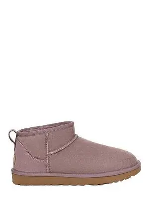 Pink Ugg® Classic Ultra Mini Ankle Boots - Purple