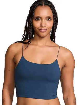 Victoria's Secret Angel Essentials Cropped Cotton Tank Top Blue