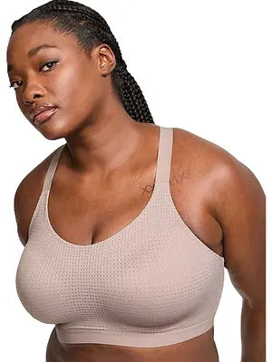 Victoria's Secret Vsx Lightweight Mesh Sports Bra - Beige