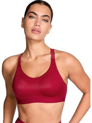 Victoria's Secret Vsx Lightweight Mesh Sports Bra - Red