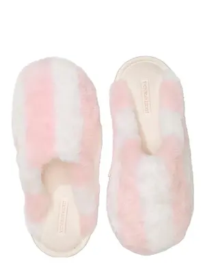 Victoria's Secret Closed-toe Faux Fur Slippers - Print