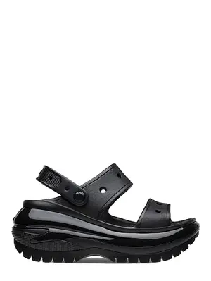 Pink Crocs Classic Mega Crush Sandals - Black