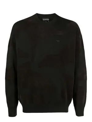 Emporio Armani Camouflage-pattern Jumper - Green