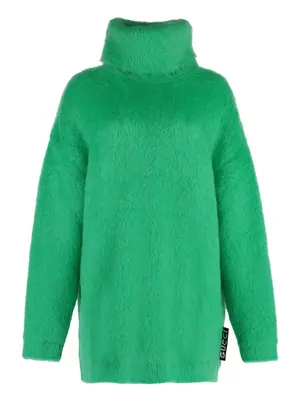 Gucci Brushed Mohair Jumper Dress - Green