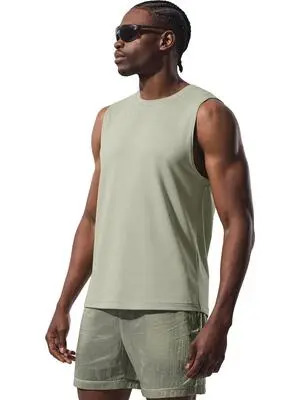 Alo Yoga Conquer Muscle Tank Top - Limestone