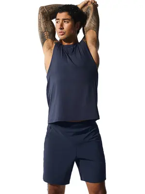 Alo Yoga Conquer Muscle Tank Top - Navy
