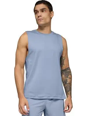 Alo Yoga Conquer Muscle Tank Top - Winter Frost