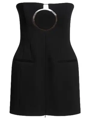 FERRAGAMO Mini Dress In Virgin Wool And Polyamide - Black
