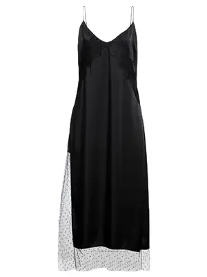 Red Valentino Maxi Slip Dress Black