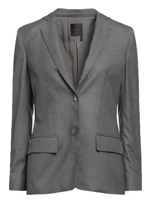 Agnona AGNONA Single-Breasted Blazer Grey