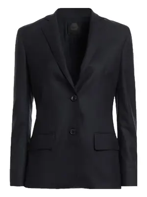 Agnona AGNONA Single-Breasted Blazer Navy Blue