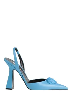 Versace Pumps In Soft Leather Blue