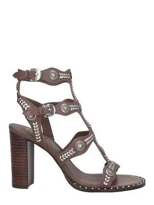 Ash Sandals In Soft Leather With Metal Detailing - Brown