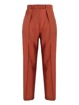Karl Lagerfeld Straight Leg Pants - Rust