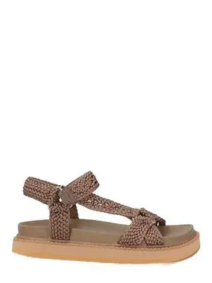 Ash Textile Fibers Sandals Beige