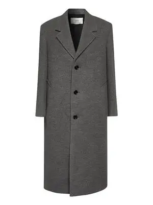Ami Single-breasted Wool-blend Coat - Grey