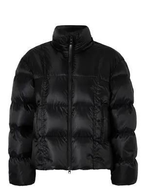 Moncler Byrone Appliquéd Quilted Shell Down Jacket - Black