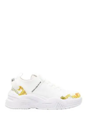 Versace Baroque-print Sneakers - White