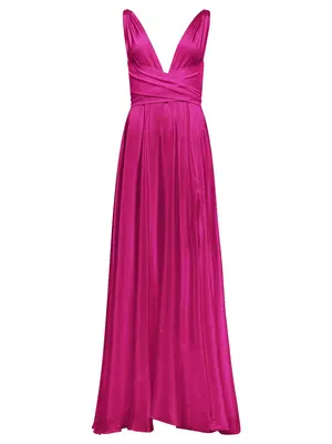 AZLEE Cirrus Silk Gown - Pink