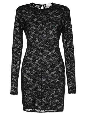 Fleur Du Mal Stretch Lace Mini Dress - Black