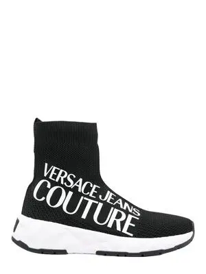 VERSACE Versace Jeans Couture Logo-Print Sock Sneakers