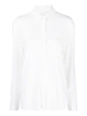 Norma Kamali Pointed-collar Shirt - White