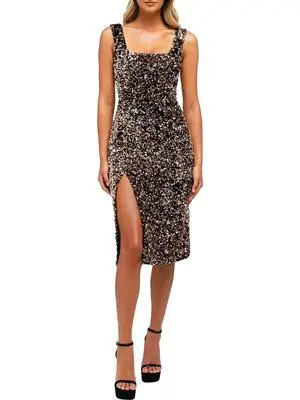 HELSI Beatrice Sequin Cocktail Dress - Antique Gold