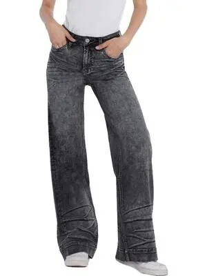 HINT OF BLU Love Wide Leg Jeans - Storm Grey