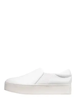 Vince Leather Warren Slip-on Sneakers - Natural